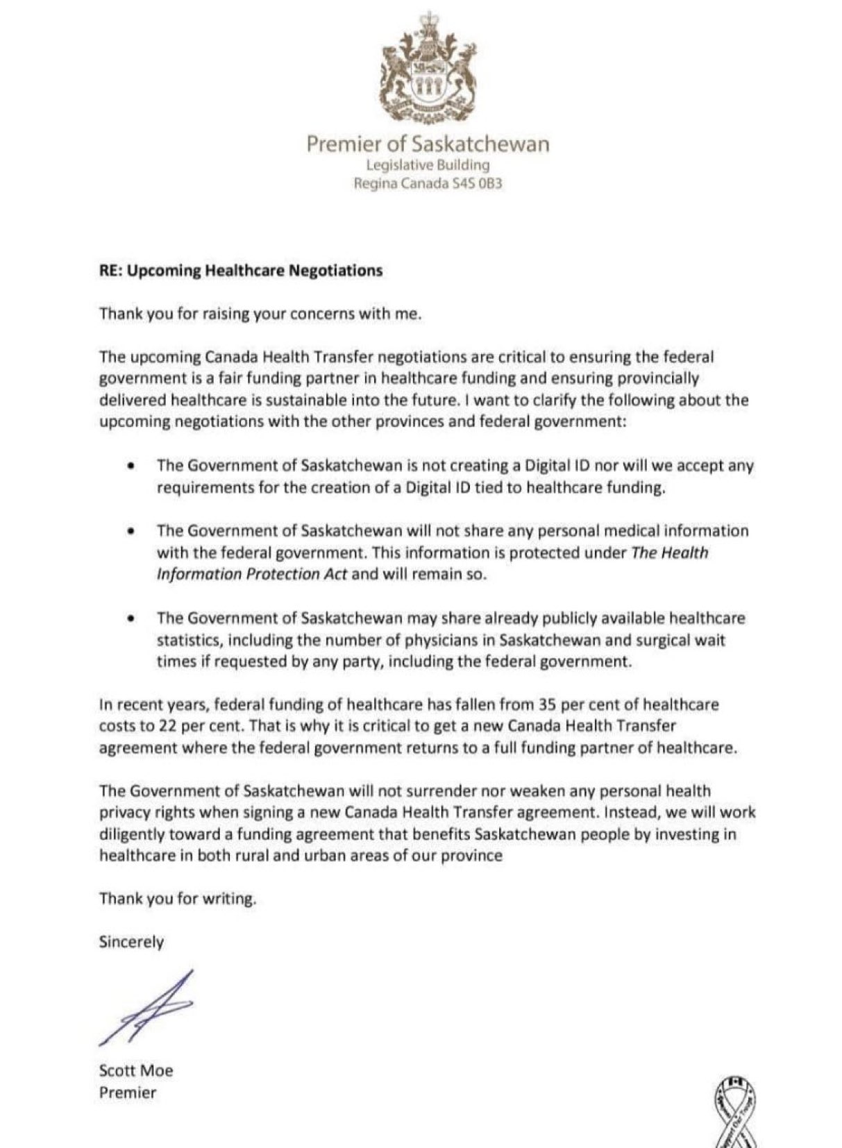 Premiers Scott Moe & Danielle Smith Reject Digital ID For Healthcare ...